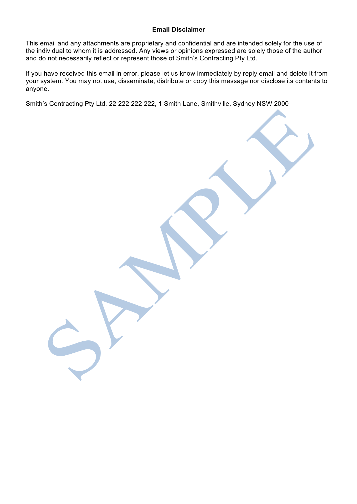 How To Write A Disclaimer Letter Free 5 Contractor Disclaimer Samples 